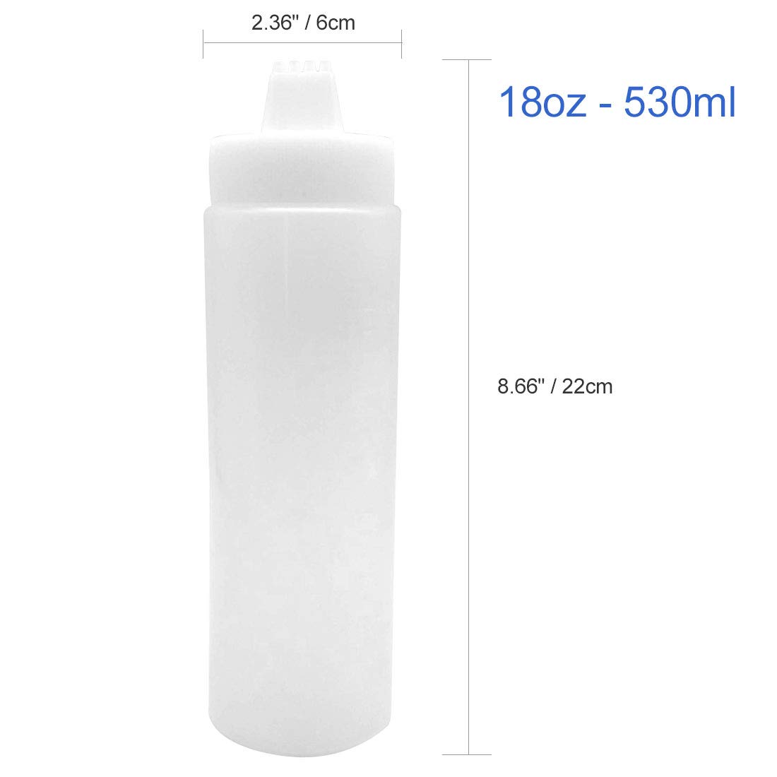 GARASANI 4 Hole Sauce Squeeze Condiment Bottles Dispenser (16.9oz - 500ml)