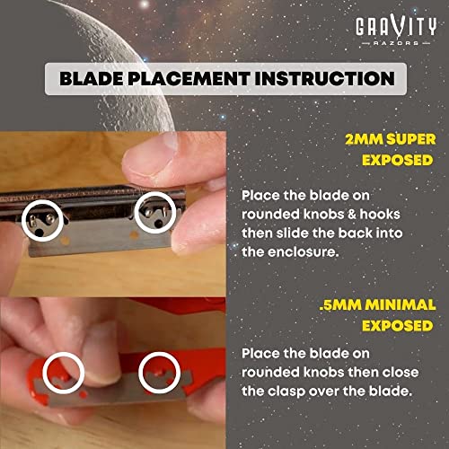 Premium Single Edge Razor Blades - Swedish Steel Razor Blades for Safety Razors and Straight Edge Razors, by GRAVITY RAZORS (100 Count)
