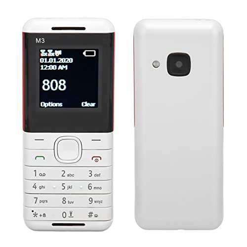 Unlocked Cell Phone for Seniors, 1000mAh Dual SIM Mobile Phone Big Button Cell Phone with Charging Cable and Lanyard, Mini Phone for Elderly Kids