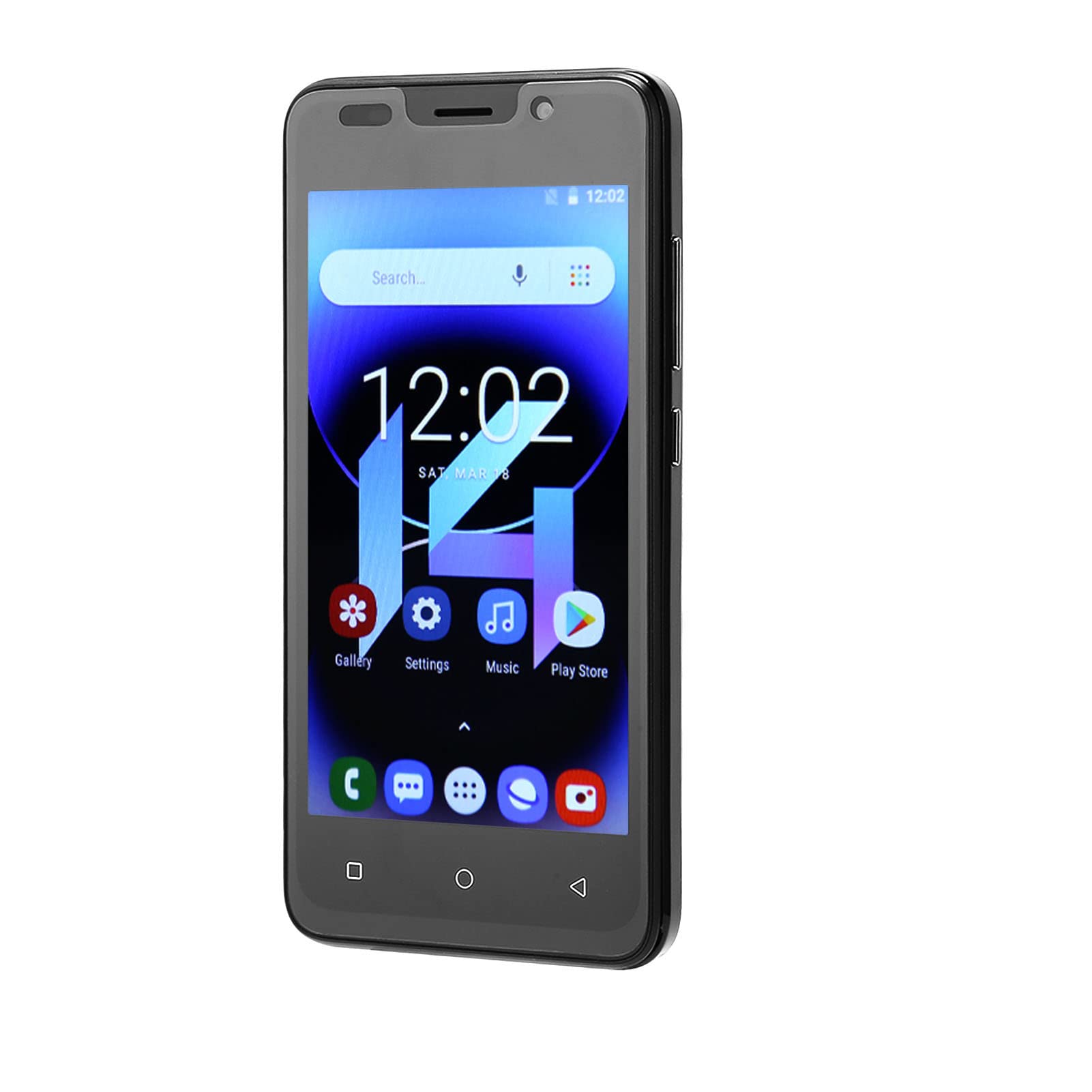 DAUERHAFT 3G Mobile Phone, Black Face Recognition Smartphone 5.0 Inch IPS Ultra HD Screen for Reading E Books (US Plug)
