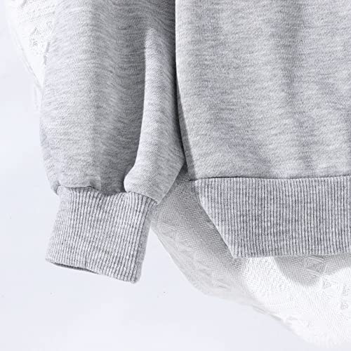 MODNTOGA Coffee Skeleton Sweatshirt Women Halloween Sweatshirt Long Sleeve Skeleton Drinking Coffee Crewneck Pullover Tops (Grey, M)