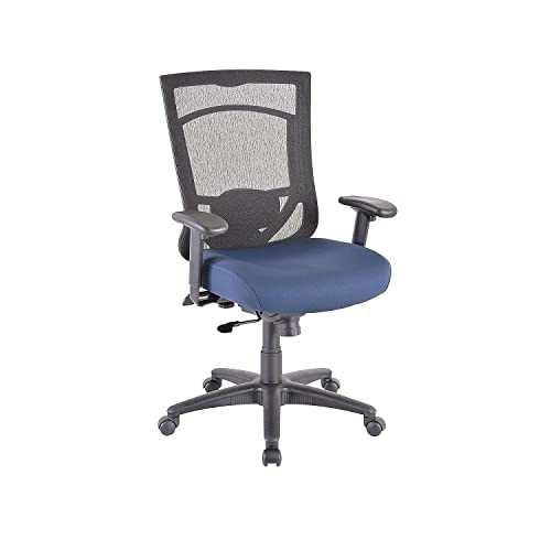 Tempur-Pedic Tp7000 Mesh Back Fabric Task Chair, Black and Cobalt (Tp7000-Cobalt)