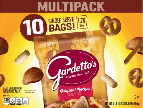 Gardetto's Snack Mix, Original Recipe, Multipack Snack Bags, 1.75 oz, 10 ct