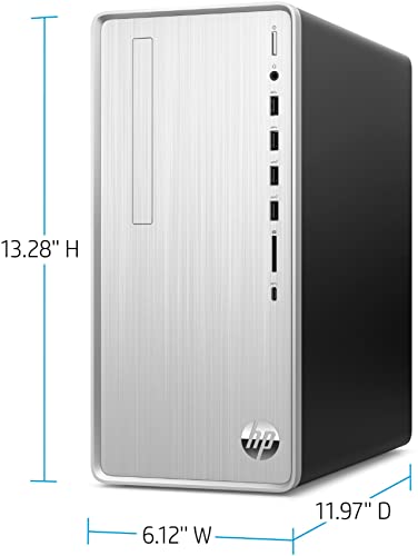 HP Newest Pavilion TP01 Desktop Computer, AMD Ryzen 7-5700G (Beats i9-10900), AMD Radeon, DVD Writer, Wireless, 9 USB Ports, HDMI, Bluetooth, Windows 11 Home (32GB RAM | 1 TB PCIe SSD)