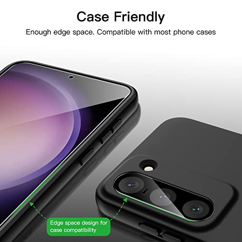 JETech Screen Protector for Samsung Galaxy S23+ / S23 Plus 5G 6.6-Inch with Camera Lens Protector, Tempered Glass Film, Fingerprint ID Compatible, HD Clear, 2-Pack Each