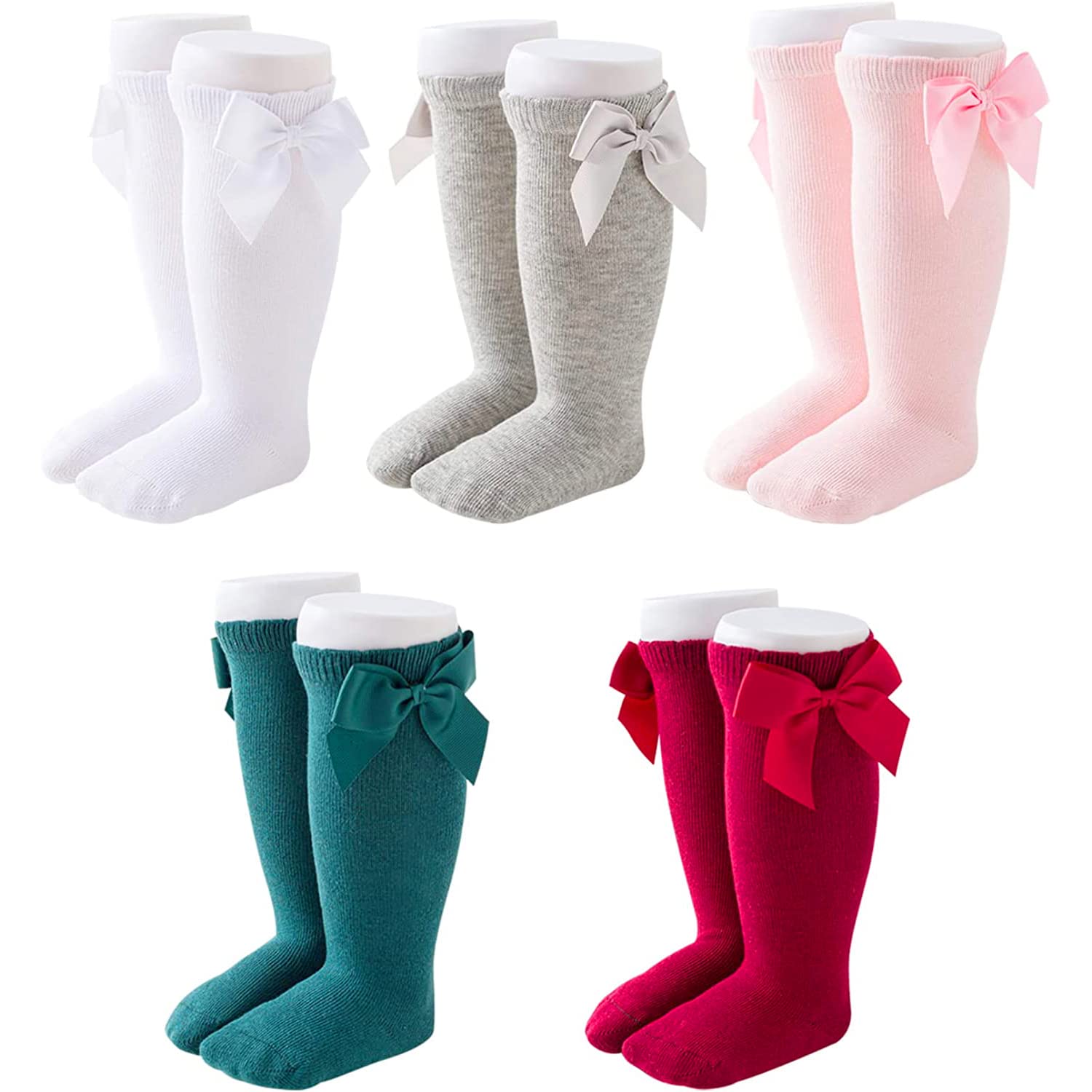 sockfun Baby Knee High Socks Infant High Socks Toddler Girl Long Socks, Newborn Thigh High Socks Toddler Knee Socks 0-9 Months