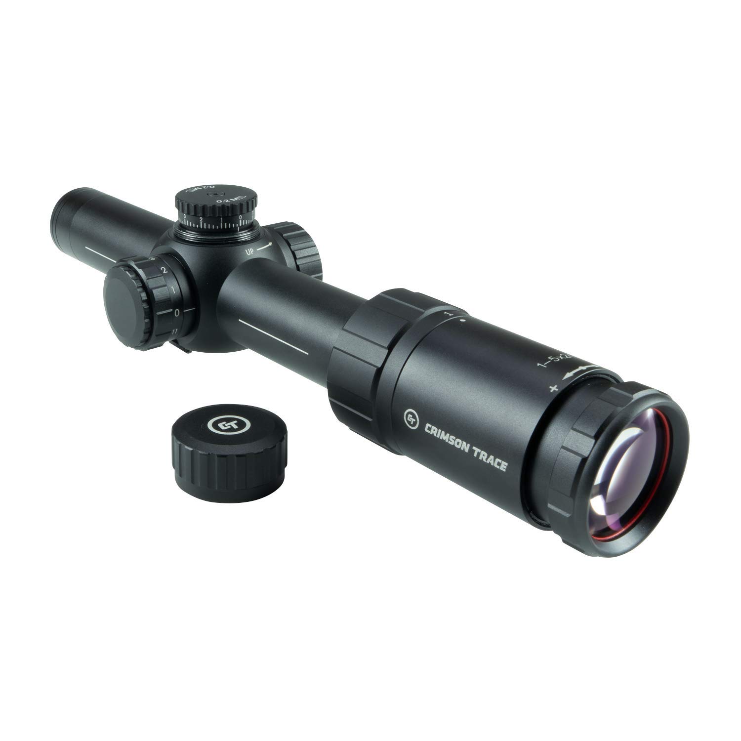 Crimson Trace CTL-5108 1-8x28mm 5 Series Short-Range Tactical Riflescope with FFP, Illuminated MIL Reticle and Zero Reset for Shooting, Competition and Range, 50 mm Objective Lens Diameter