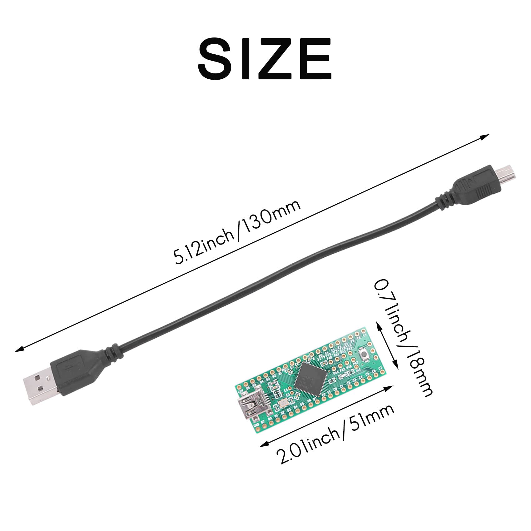 FOOTIC Teensy 2.0++ USB AVR Development Board ISP U Disk Keyboard Mouse Experimental Board AT90USB1286 (183082)