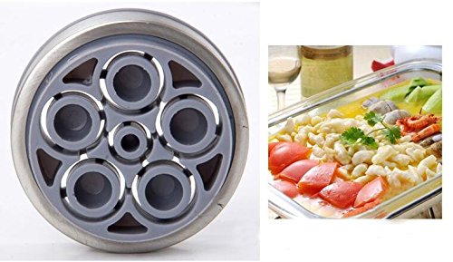 Newcreativetop Stainless Steel Manual Noodles Press Machine Pasta Maker with 5 Noodle Mould