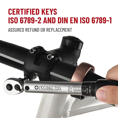 PRO BIKE TOOL 1/4 Inch Drive Click Torque Wrench Set β Inch Pound Nm Dual Readout β Bicycle Maintenance Kit for Road & Mountain Bikes - Includes Allen & Torx Sockets, Extension Bar & Storage Box