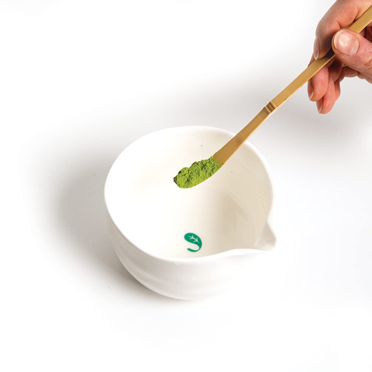 Jade Leaf Matcha Traditional Bamboo Whisk (Chasen) + Scoop (Chashaku) - Replacement Tea Set For Frequent Matcha Green Tea Powder Preparation