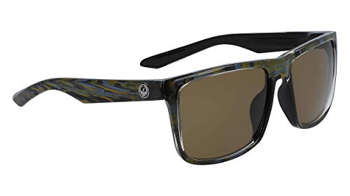 Dragon Men's Meridien Rectangular Sunglasses, Rob Machado Resin/Ll Brown, 57 mm