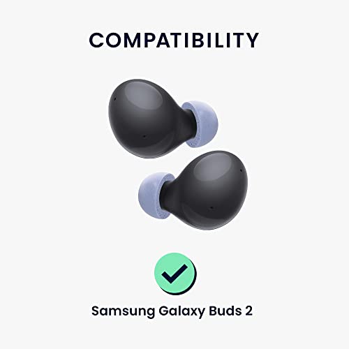 kwmobile Replacement Ear Tips Compatible with Samsung Galaxy Buds 2 - Set of 6 - Memory Foam Eartips - Lavender