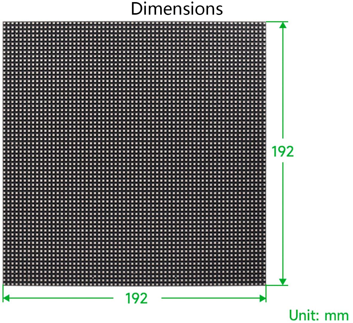 Flexible RGB Full-Color LED Matrix Panel 64x64, 4096 RGB LEDs, 3mm Pitch, Adjustable Brightness Chainable Design, Display Text/Colorful Image/Animation, for Raspberry Pi/Raspberry Pi Pico / ESP32