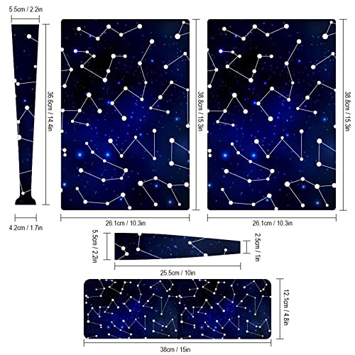 Galaxy Constellation Full Protective Skin Cover Design Wrap Decal Sticker Compatible with PS5 Digital Edition Console and Controller