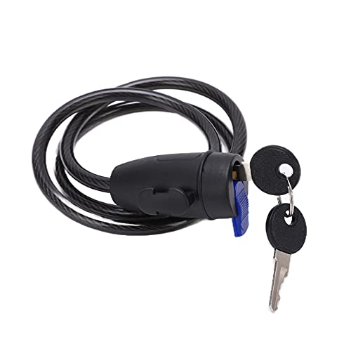 Dilwe Bicycle Lock, Steel Wire and Plastic Bicycle Mountain Bike Lock with Keys Mounting Bracket Anti Theft Ring Lock