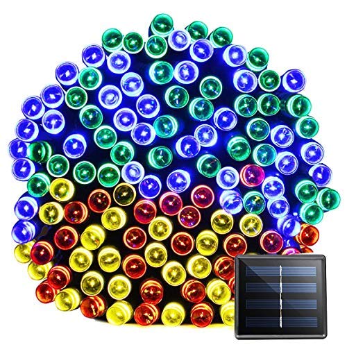 Solar String Lights Outdoor Waterproof with 8 Lighting Modes, 72FT 200 LED Indoor Christmas Tree Lights for Garden Patio Lawn Balcony Holiday Party Decoration Bedroom Yard Decor, (Multi Color)