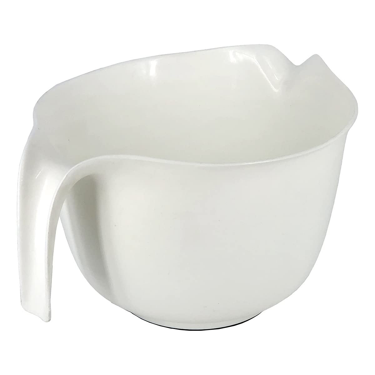 GLAD Mixing Bowl with Handle β 3 Quart | Heavy Duty Plastic with Pour Spout and Non-Slip Base | Dishwasher Safe Kitchen Supplies for Cooking and Baking, White
