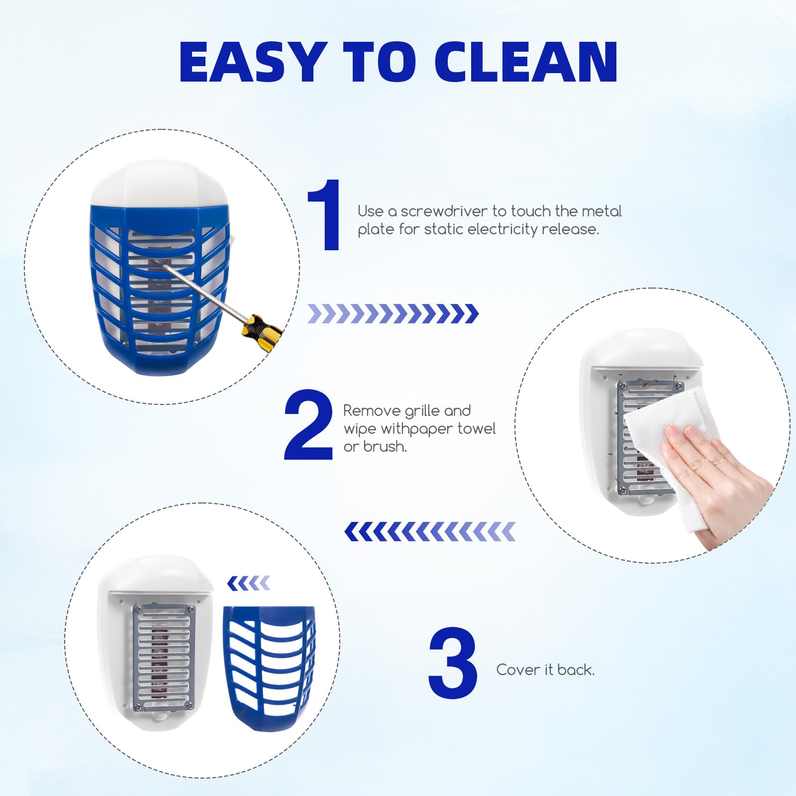Jahy2Tech Indoor Bug Zapper 6 Pack Electronic Mosquito Zapper Indoor Mosquito Killer Lamp with UV Light Attractant,Plug in Fruit Fly Traps Indoor for Home,Living Room,Office Insect Traps Pest Control