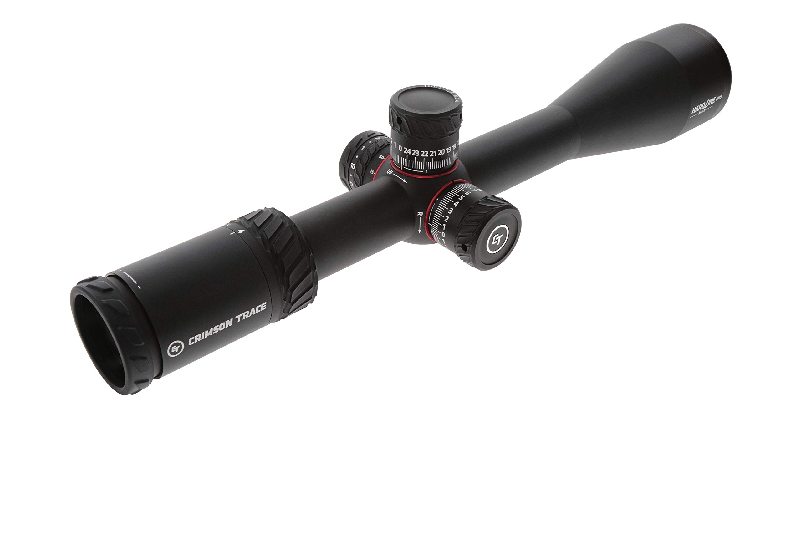 Crimson Trace Hardline Pro 4-16x50mm Riflescope with FFP, Illuminated MR1-MOA Reticle, Zero Stop, Lightweight Solid Construction, Scope Caps and Lens Cloth for Hunting, Shooting and Outdoor