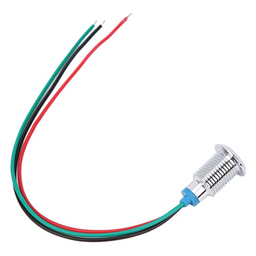 LED Pilot Indicator, LED Pilot Light Bulbs Lamp IP66 6mm LED Lamp with Wire Pilot Dash Directional Car Truck Boat with Wire LED Indicator Light(Red Green)