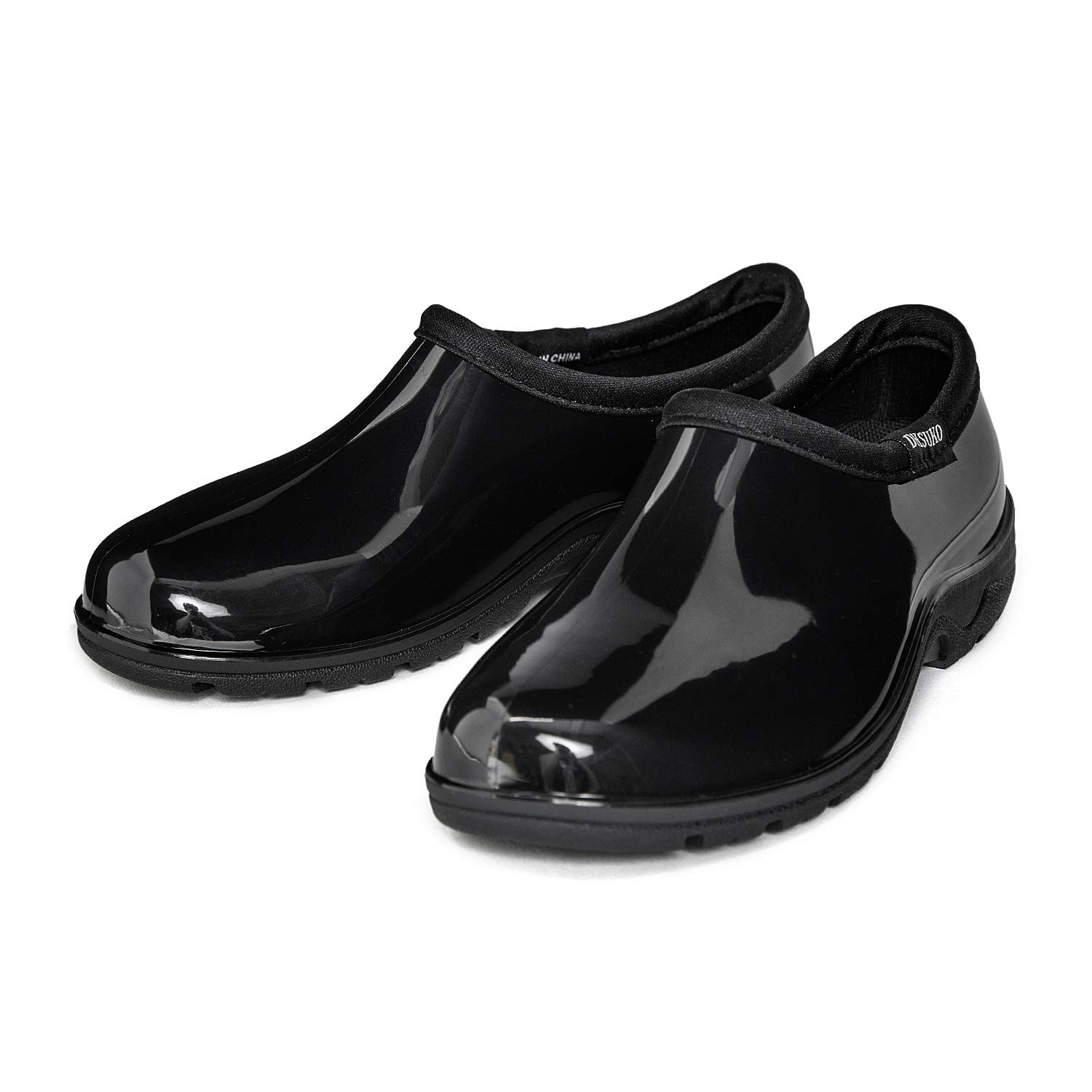 DKSUKO Women's waterproof rain shoes for garden,lightweight slip on low ankle boots with comfort insole