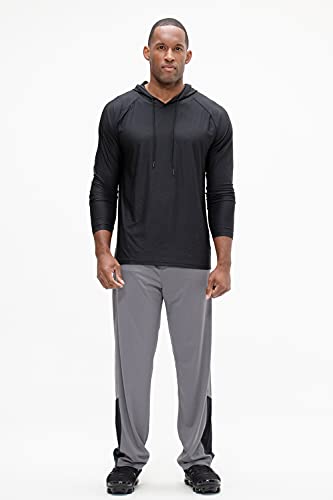 DEVOPS Men's Active Performance Workout Athletic Training Sweatpants Gymwear (X-Large, Black [2 Pack])