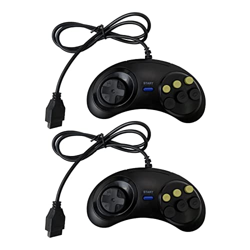 Jamal 2 X 6 Button Game Controller for SEGA Genesis Black