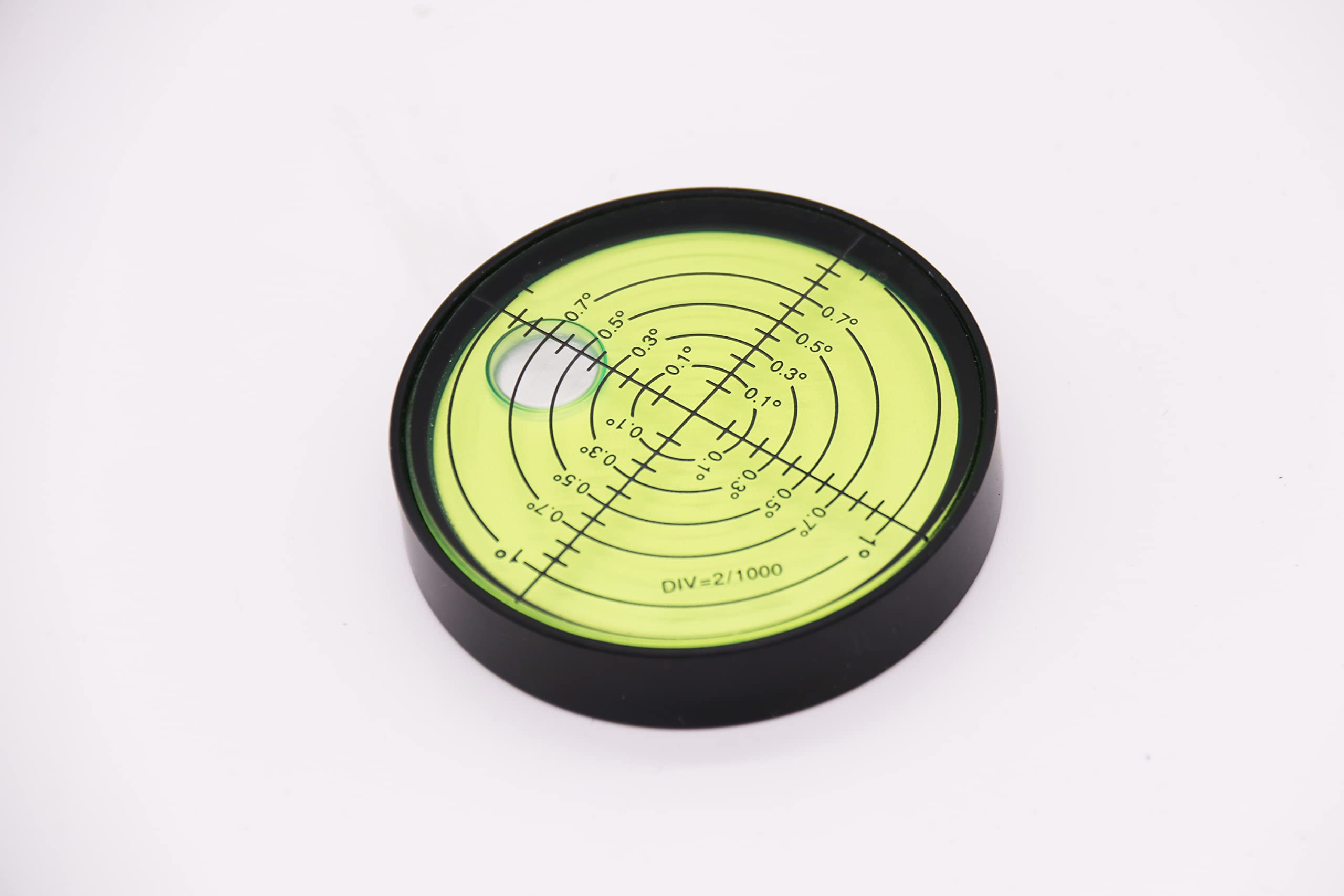 High Spxatrew High Precision Bubble Spirit Level With Magnetic, Diameter 2.36"60mm ，Thinckness12mm,Accuracy 15'/2 mm Circular Degree Marked Surface Level Inclinometers for Surveying (MUT-2-12)