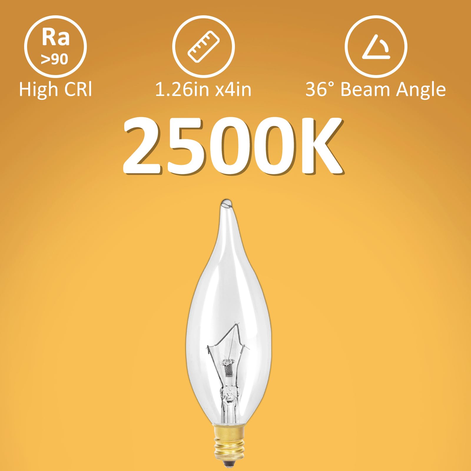 LinMiFo 12-Pack E12 B10 Clear Candelabra Base Bulb, 60W 120V Incandescent Candle Light Bulbs Dimmable Chandelier Light Bulbs for Pendants or Outdoor, Ceiling Fan, Wall Sconces, Fireplace (60, Watts)