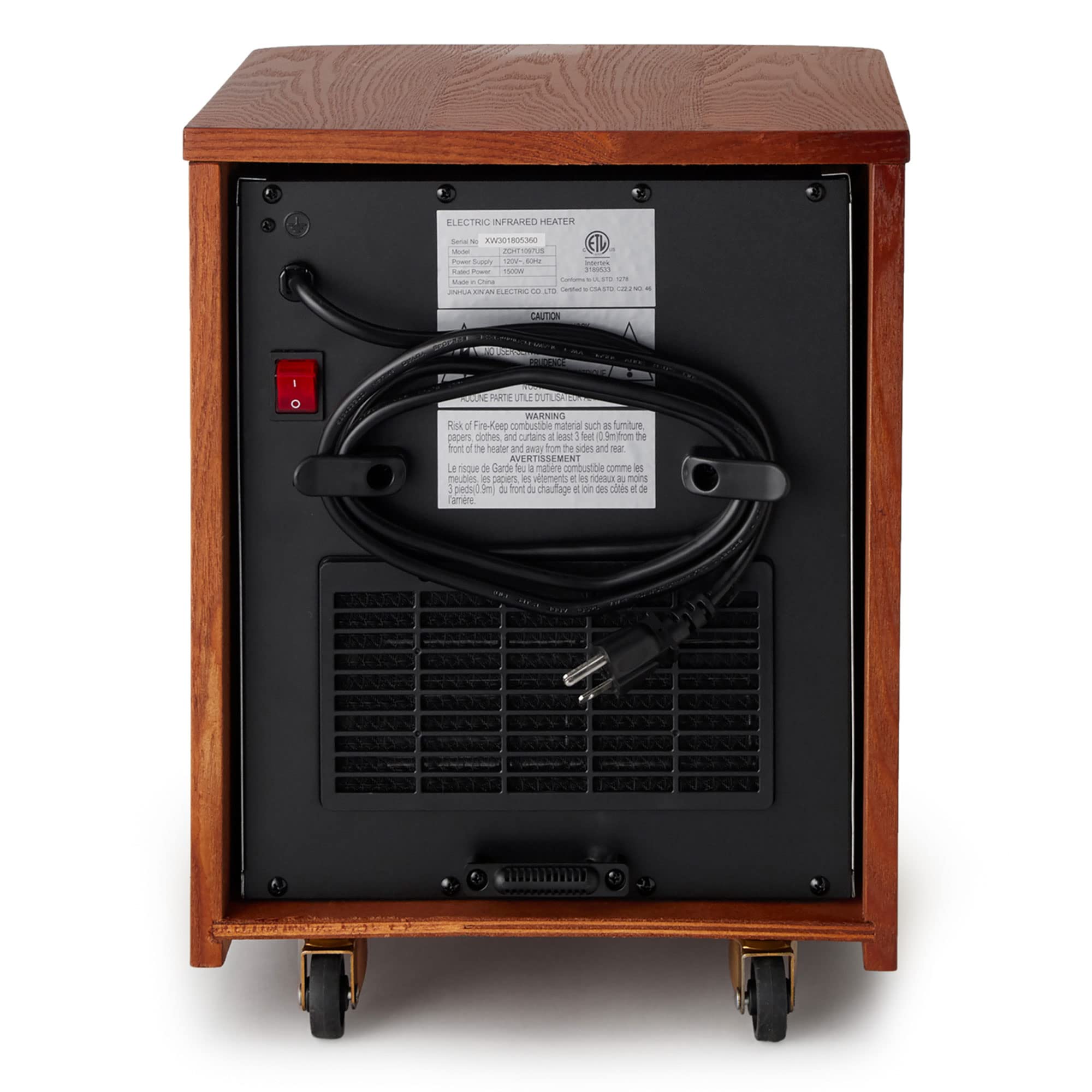 LifeSmart LifePro Electric Space Heater, 1500W Portable Infrared Quartz Heater with Remote, Brown