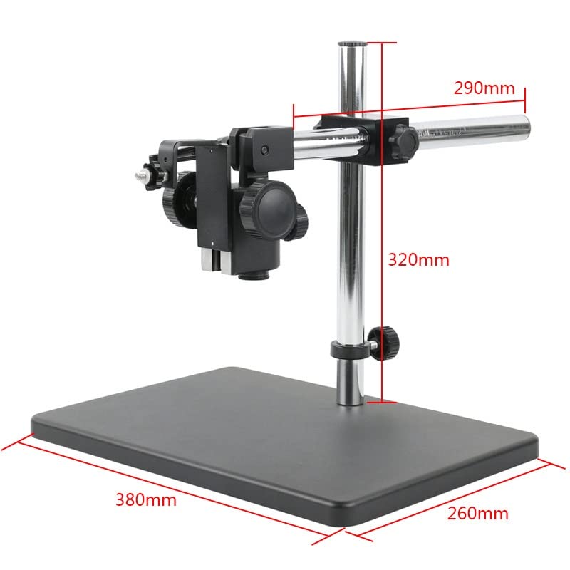 IULJH 1/4 M6 Install Screw 25mm Adjustable Video Microscope Camera Stand Holder Gear Focusing Support Accessories