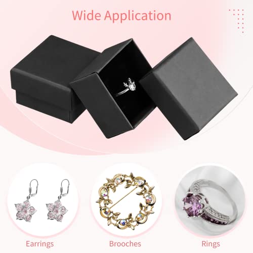 Outgeek 24pcs Jewelry Gift Boxes, Small Gift Boxes with Foam Insert Earring Protector Case Jewelry Kraft Packing Boxes for Ring Collectibles Necklace Bracelet Wedding (24PCS Gift Boxes)