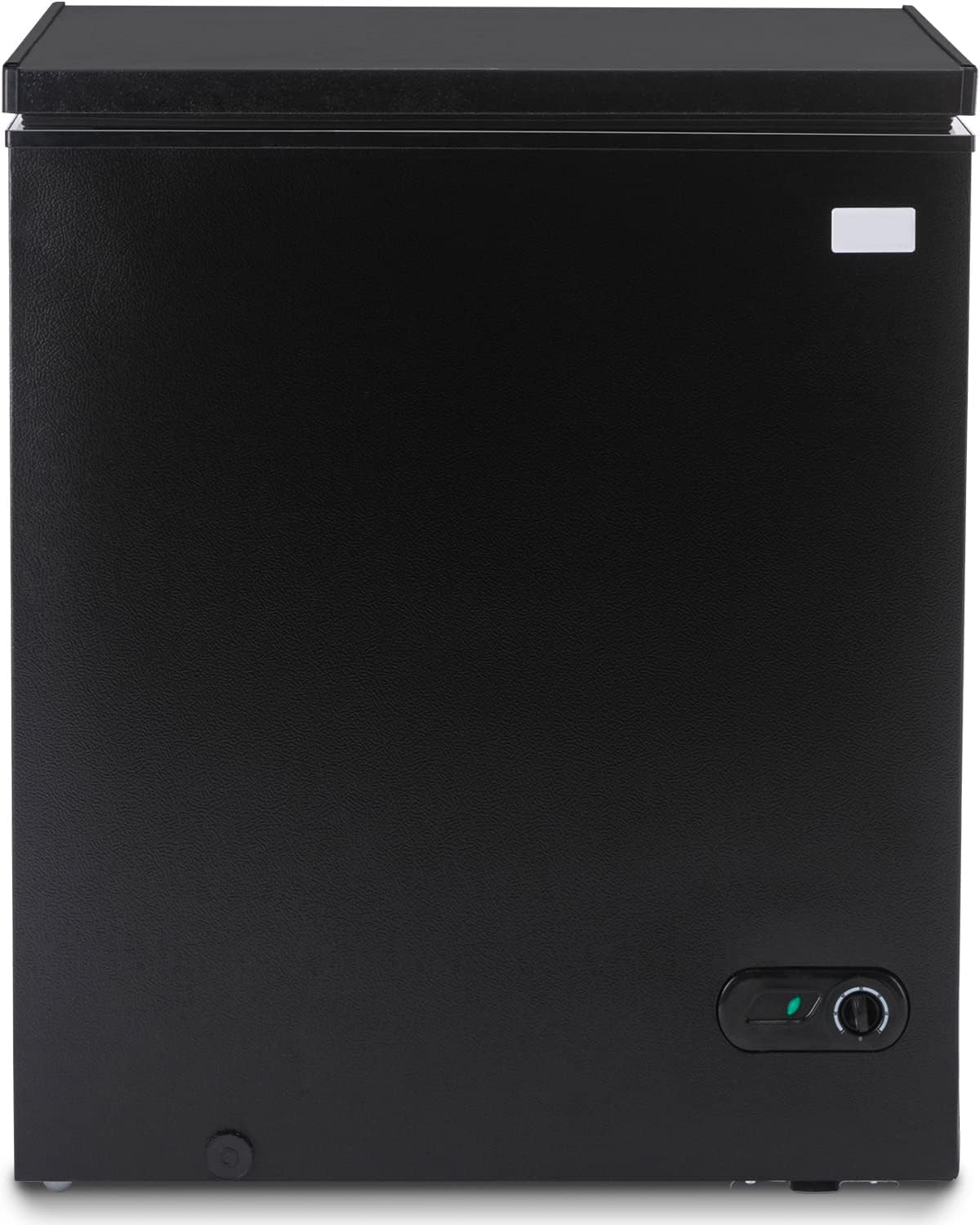 Muhub 5.0 Cu.Ft Chest Freezer,Deep Freezer with Removable Basket,Compact Freezer with Top Open Door, Adjustable Temperature, Low noise,Suitable for Kitchen Dorm Garage and Shed,Black
