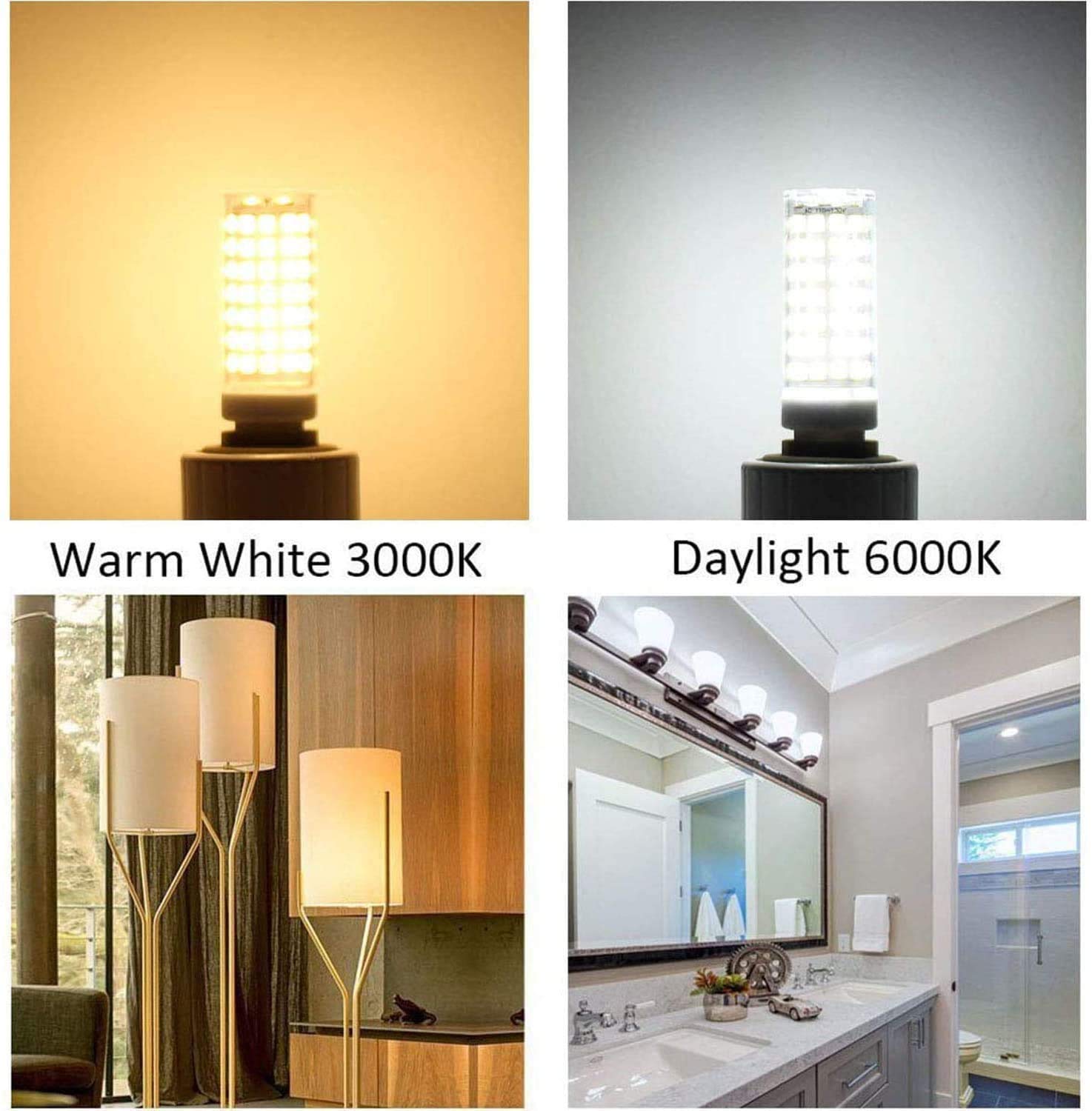 E17 LED Bulb for Microwave Oven Appliance, 8206232A Ceramic 75W Halogen Bulb Equivalent, Daylight White 6000K, Pack of 2