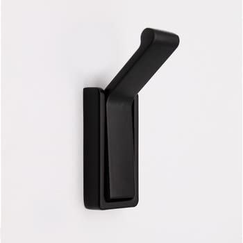 NJ Design Wall Mount Coat Hook - Modern Design, Strong and Durable, Easy to Install, Space-Saving Solution, Decorative Hanger Hooks for Coat Hat Towel Mudroom Bathroom Entryway (Matte Black) 3 Pack
