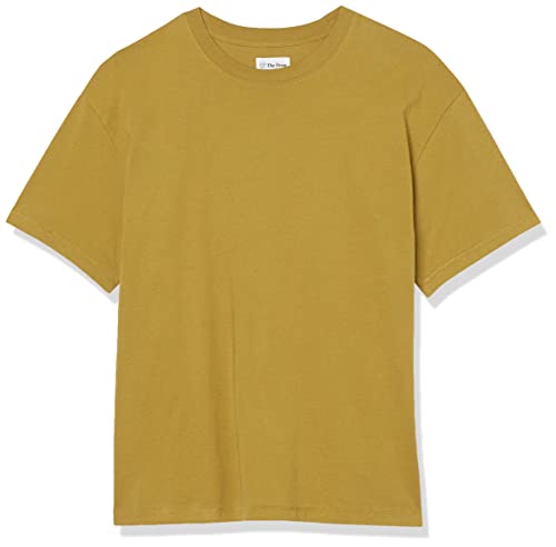The Drop Women's Lydia Loose Short Sleeve Drop Shoulder Jersey T-Shirt, Olive Oil , S