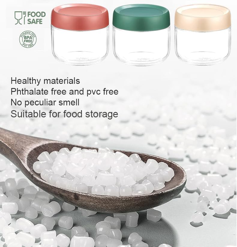 Overnight Oat Jars Containers with Screw Lid Airtight, Salad Dressing,Chia Pudding,Sugar Cane Cubes. Yogurt Storage Containers, Condiment Spice canisters