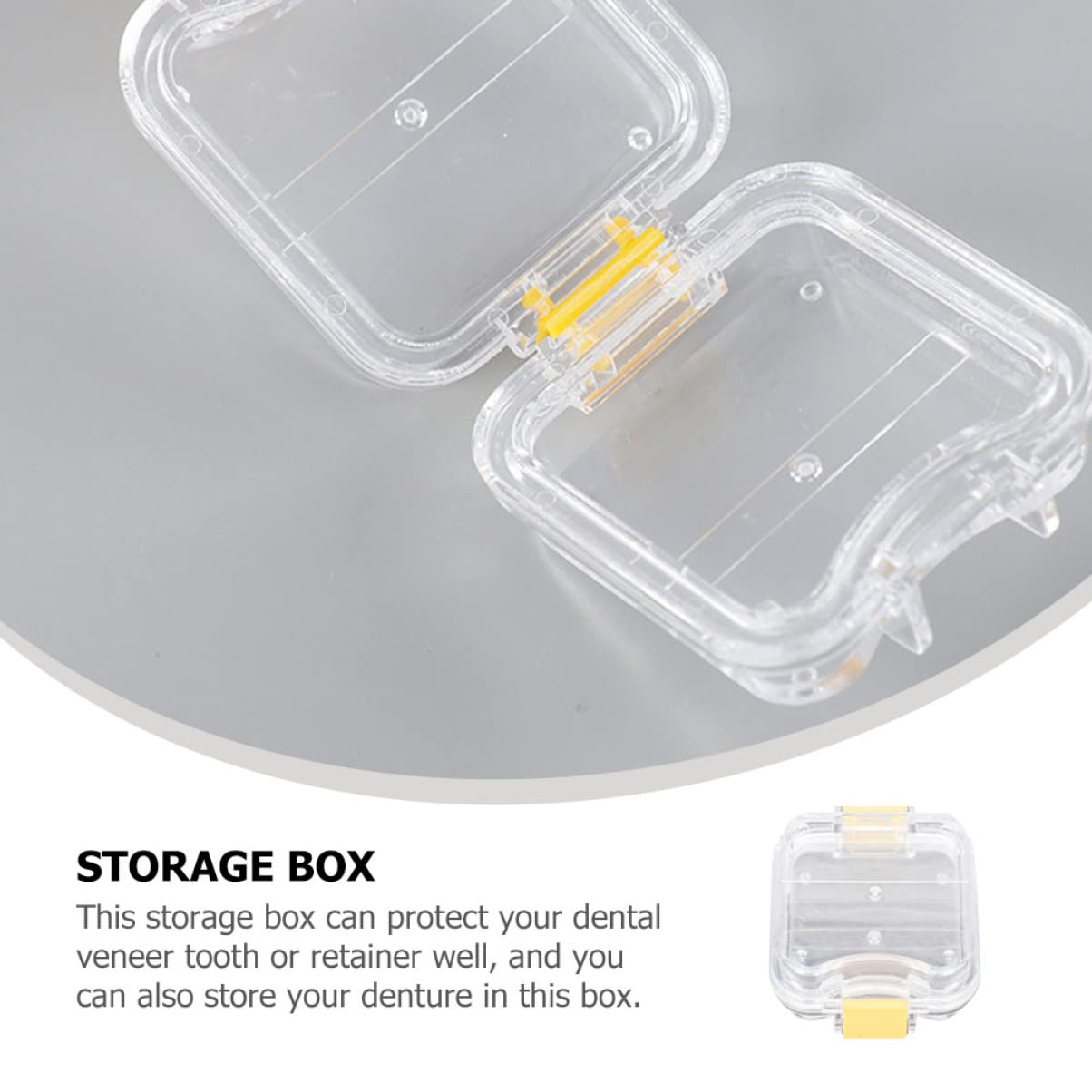 Healeved Denture Container Denture Kit Denture Kit 5Pcs Membrane Tooth Clear Denture Box Plastic Tooth Box Tooth Box Boxes Transparent Membrane Denture Container Denture Tablets Denture Tablets