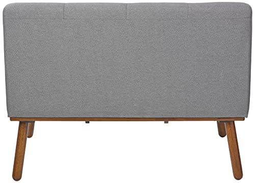 The Mezzanine Shoppe Playmate Upholstered Tufted Armless Loveseat, 40.5", Gray