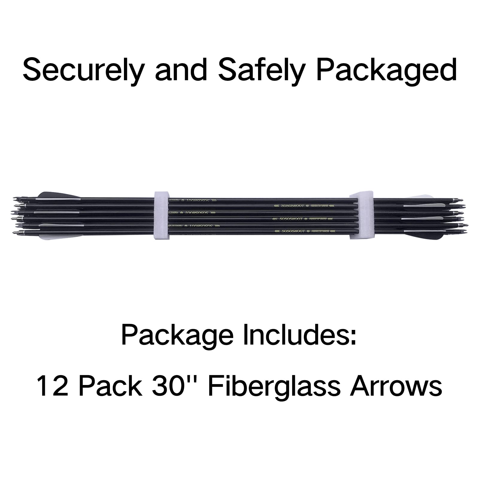 e5e10 30inch Fiberglass Practice Target Archery Arrows with Replaceable Arrowhead Spine 500 for Recurve and Compound Bow Hunting (Orange and White)