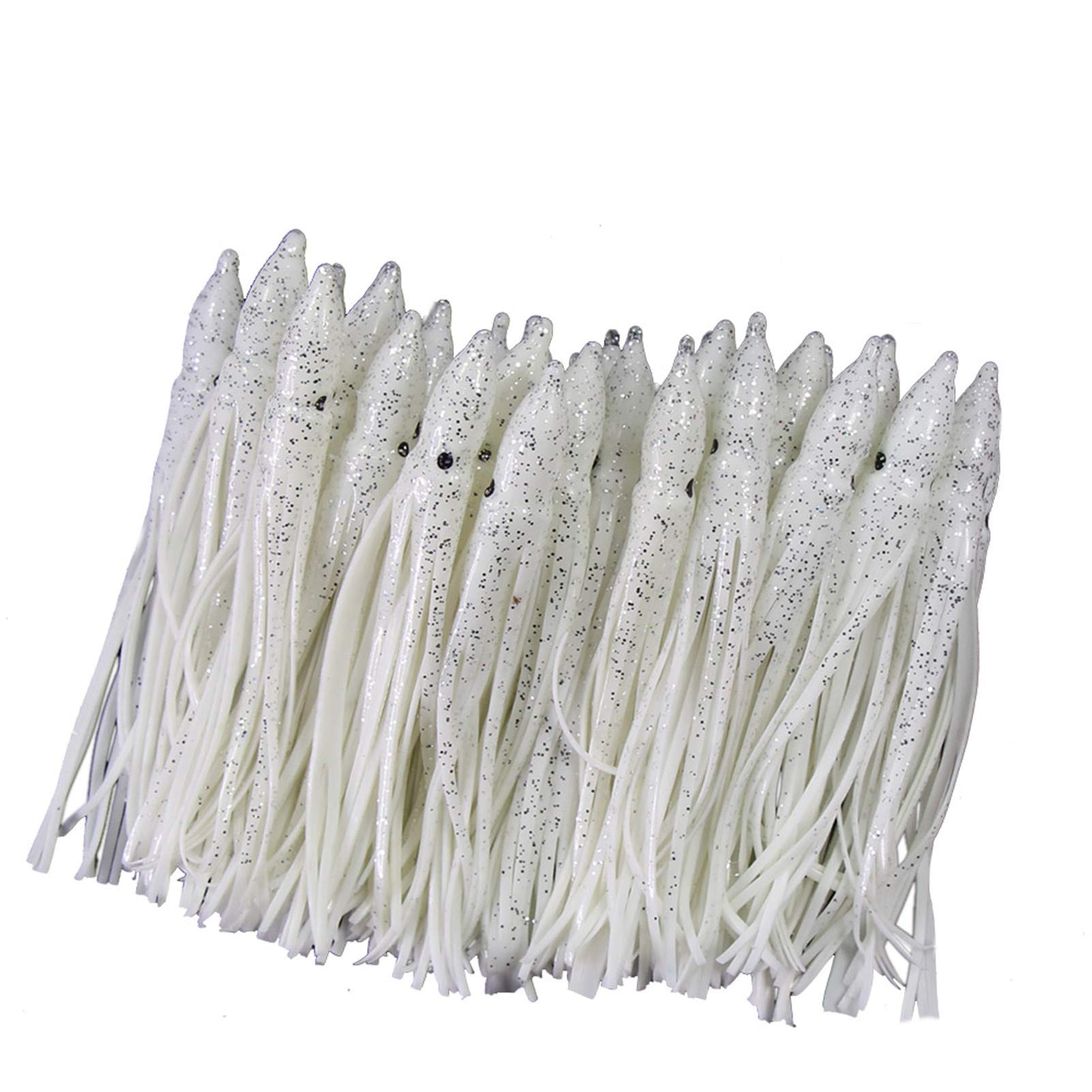 Croch Luminous Octopus Skirts Trolling Lures Fishing Tackle Soft Plastic Lures Squid Skirts(30PCS) …