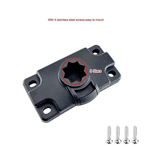 GOMOSU Fishing Rod Holder Lights Mount Base with Screws for Inflatable Kayak Boat Canoe