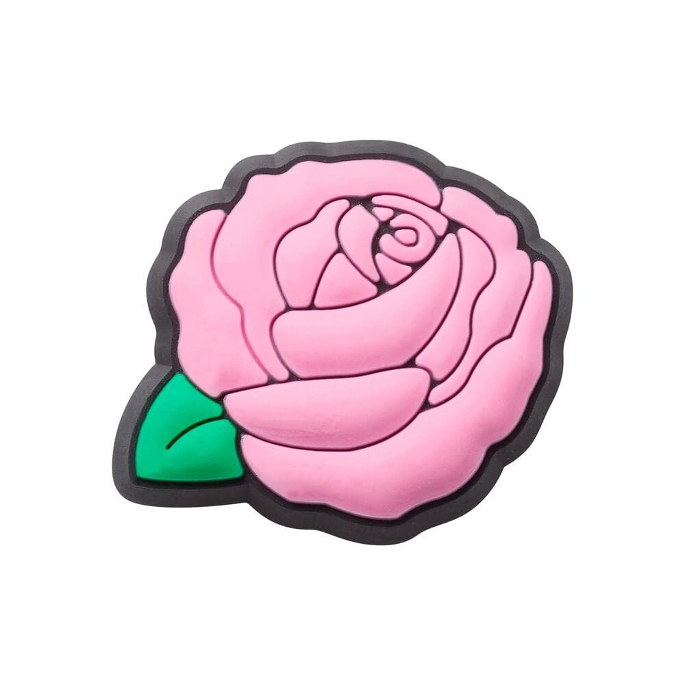 Crocs Jibbitz Flower Shoe Charms | Jibbitz for Crocs, Pink Rose, Small