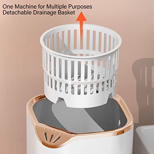Dpofirs Mini Washing Machine, 4L Capacity Portable Laundry Washer, No More Splashing, Ultrasonic Home Washer for Camping Apartments Dorms College Rooms (US Plug)