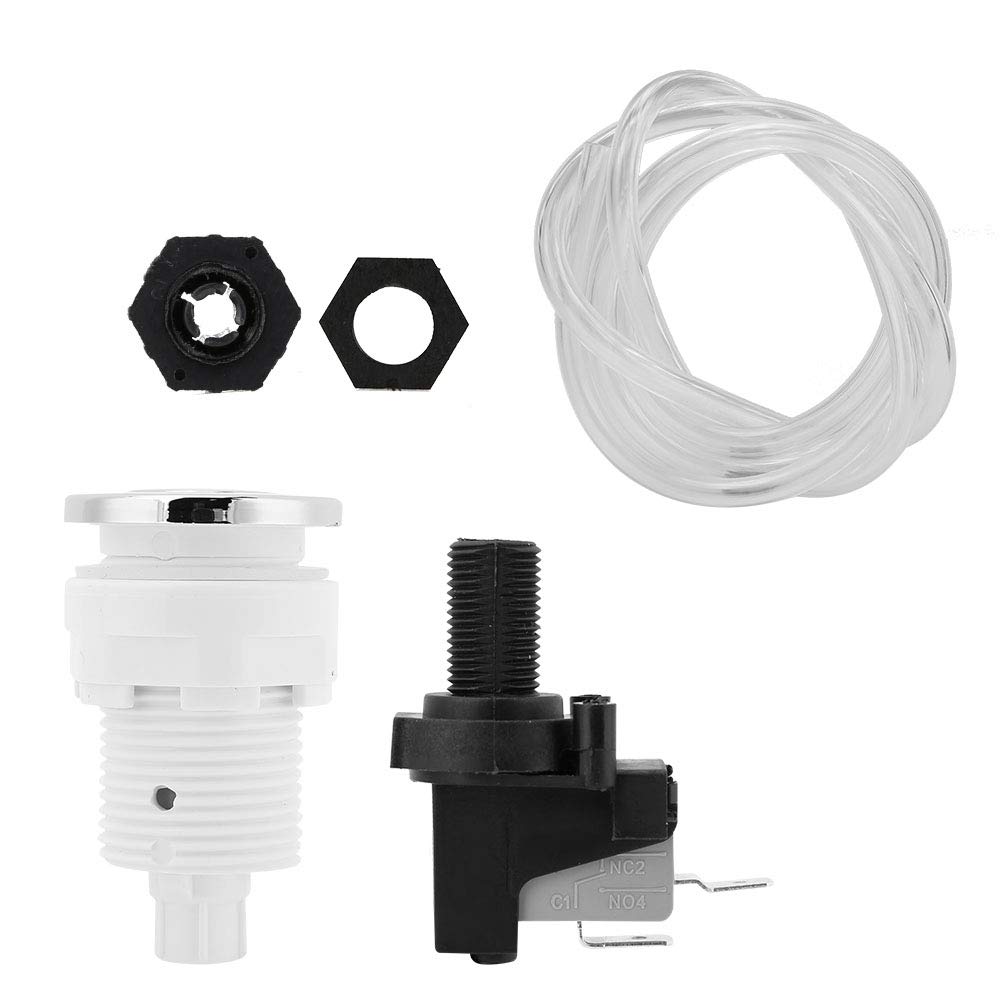 Glomora Garbage Disposal Air Switch, Spa Bathtub Air Switch Button Kit, Air Hose Micro Switch, Air Pressure Switch Button