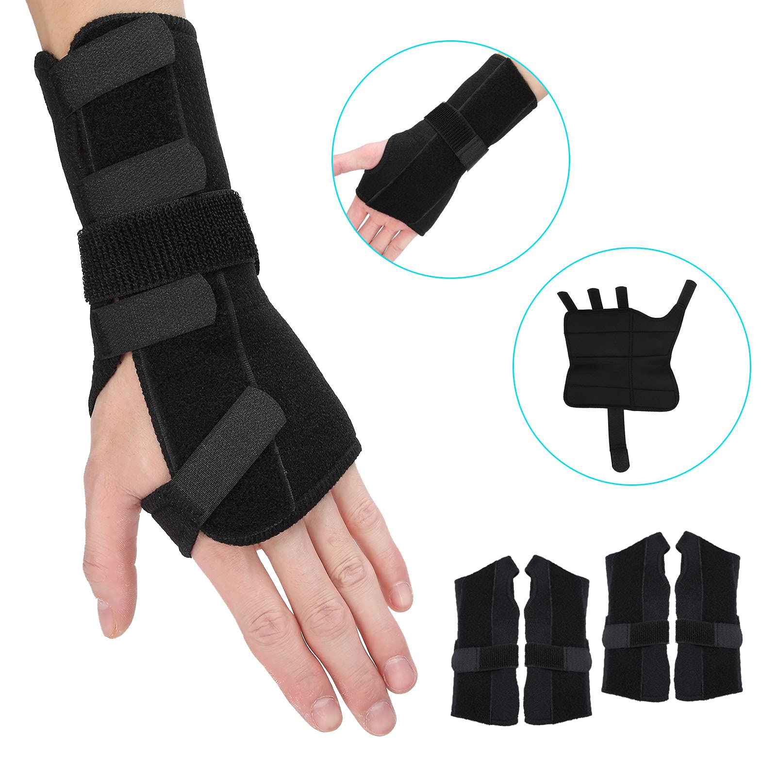 Dioche Wrist Brace for Carpal Tunnel, Adjustable Wrist Brace Ligament Injury Recovery Fixation Wrist Support Strap for Men, Women, Right/Left Hand, Tendinitis (Medium