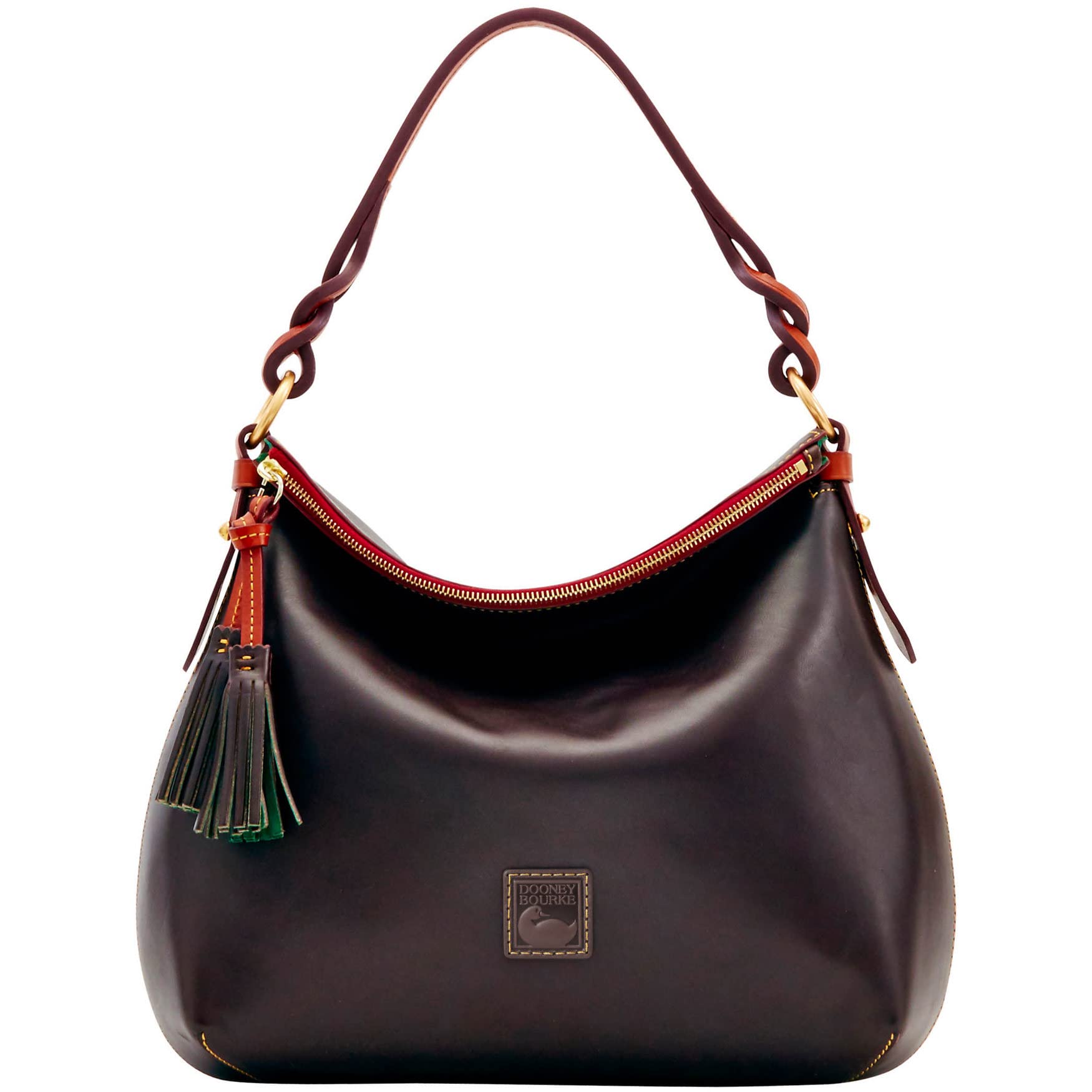 Dooney & Bourke Handbag, Florentine Twist Strap Hobo Shoulder Bag - Brown Tmoro