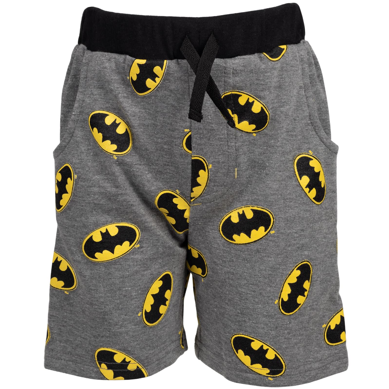 DC Comics Justice League Batman Toddler Boys T-Shirt French Terry Shorts Set Yellow 3T