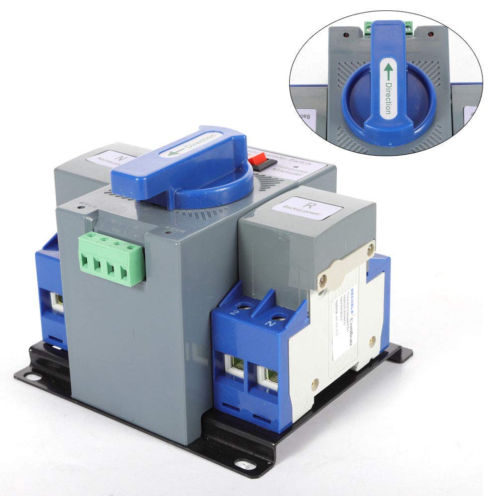 JONASC 220V 63A 2P Dual Power Automatic Transfer Switch Generator Changeover Switch 50HZ/60HZ